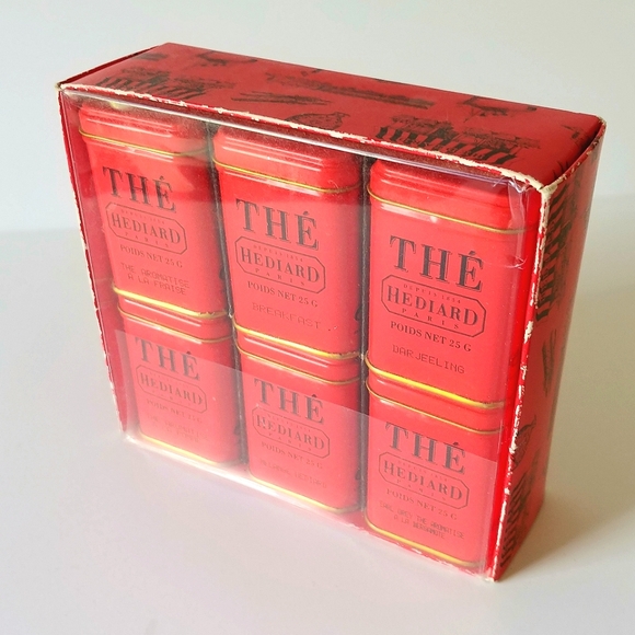 Hediard | Accents | Hediard Gift Box Tea 6 Red Tin Set | Poshmark